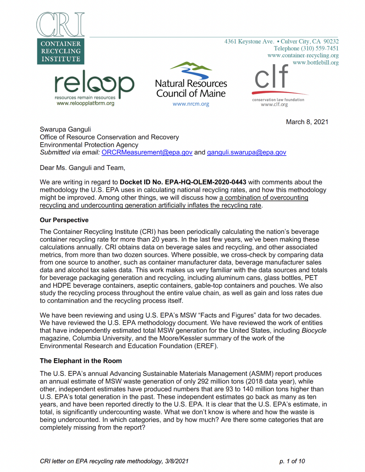 Calculating National Recycling Rates - Reloop Platform Calculating National Recycling Rates - Reloop Platform
