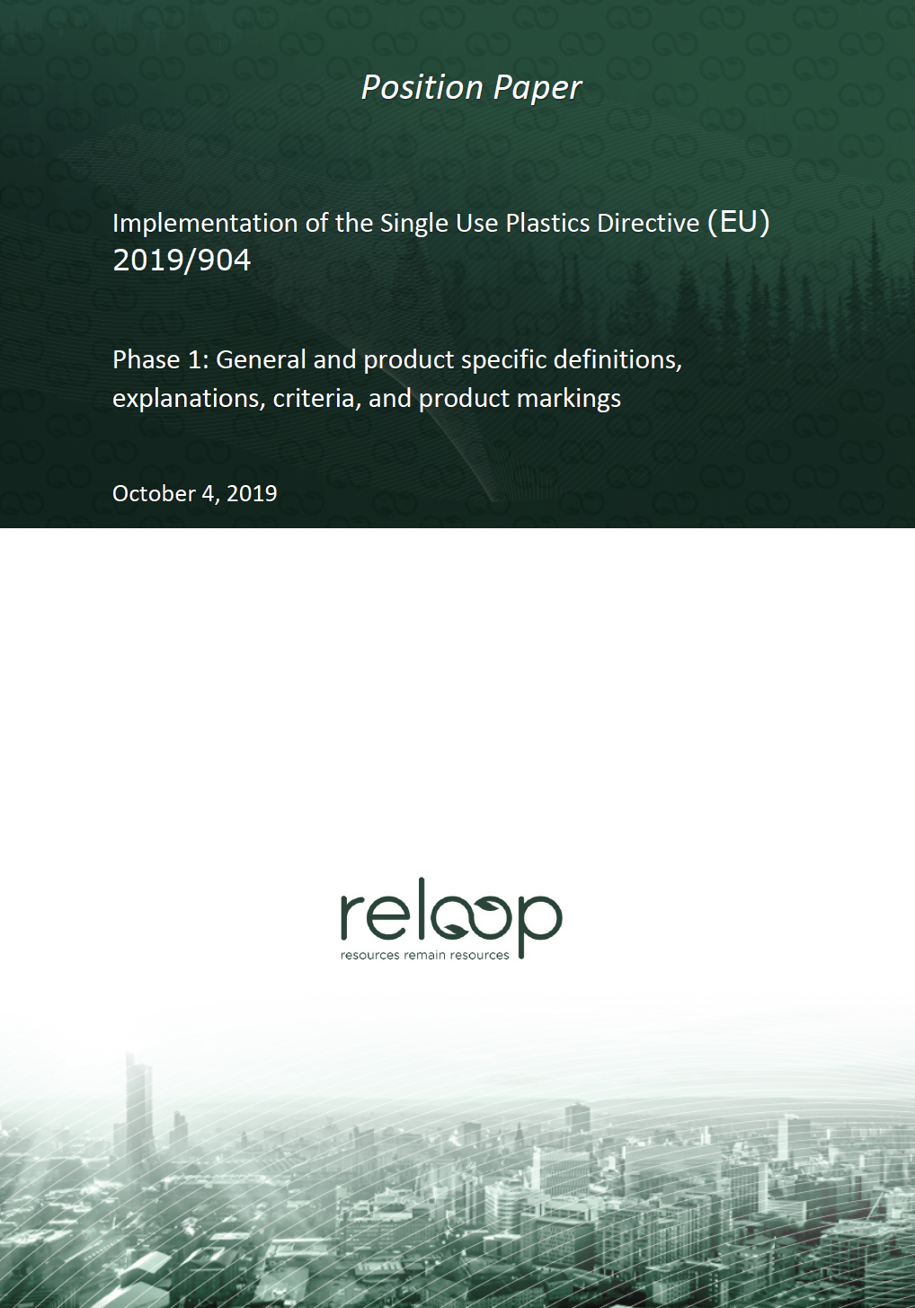 Implementation of the SUPD (EU) 2019/04: Phase 1 - Reloop Platform