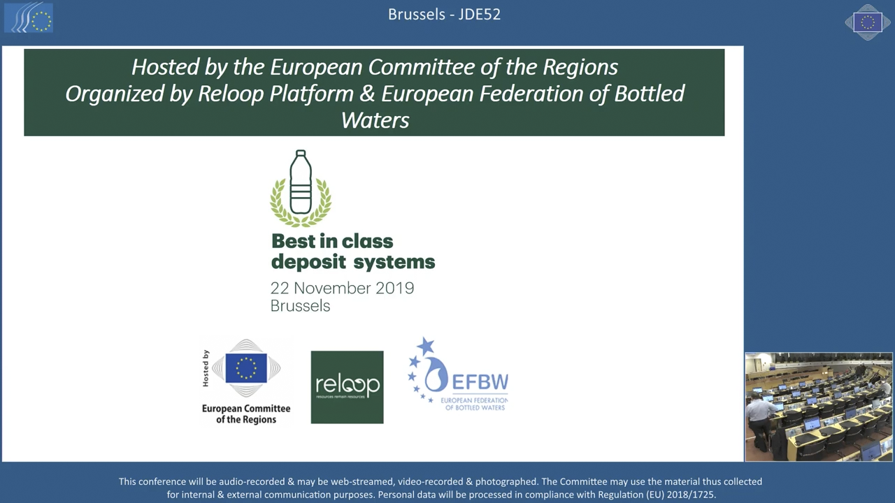 Conference on Best in Class Deposit Return Systems for Single-Use ...