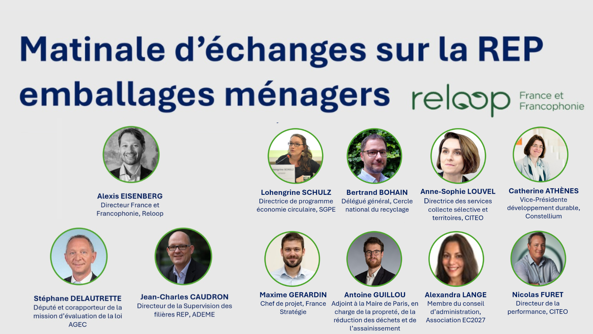 Matinale d'échanges sur la REP emballages ménagers - Reloop Plataforma